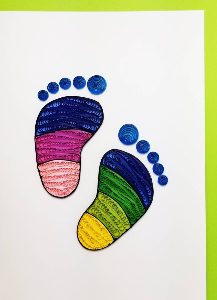 Baby Feet - Iconic Quilling – Aubergine