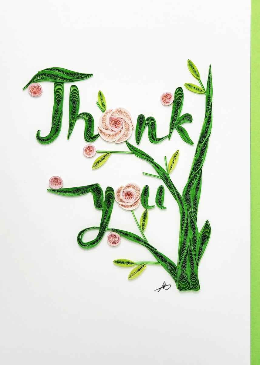 Thank You” Card - Iconic Quilling - #708 “ – Aubergine